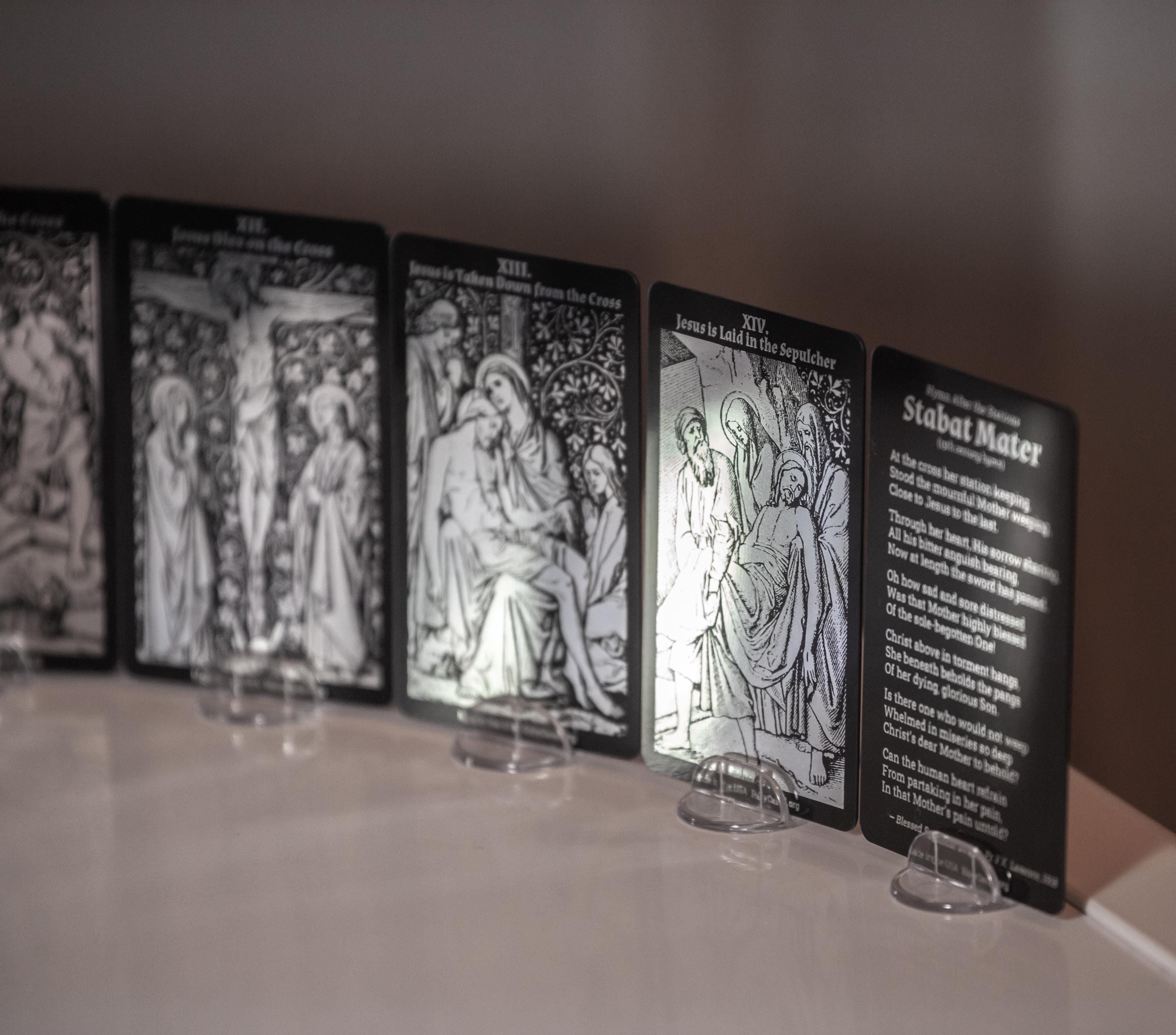 Mini Stations of the Cross, Metallic Silver Edition — 15 Cards for ...