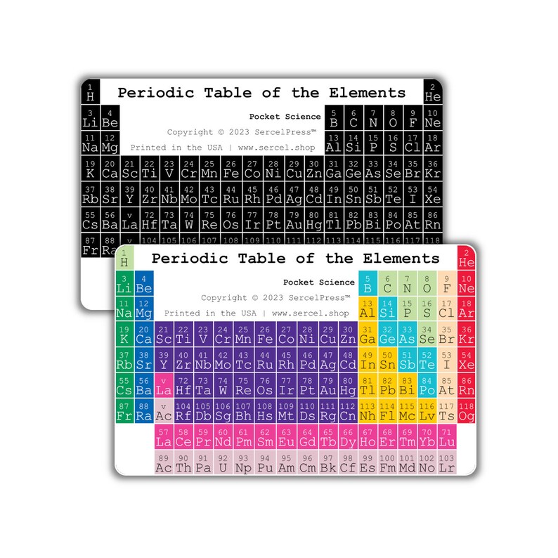 Periodic Table of the Elements Durable Wallet Pocket Science - Etsy