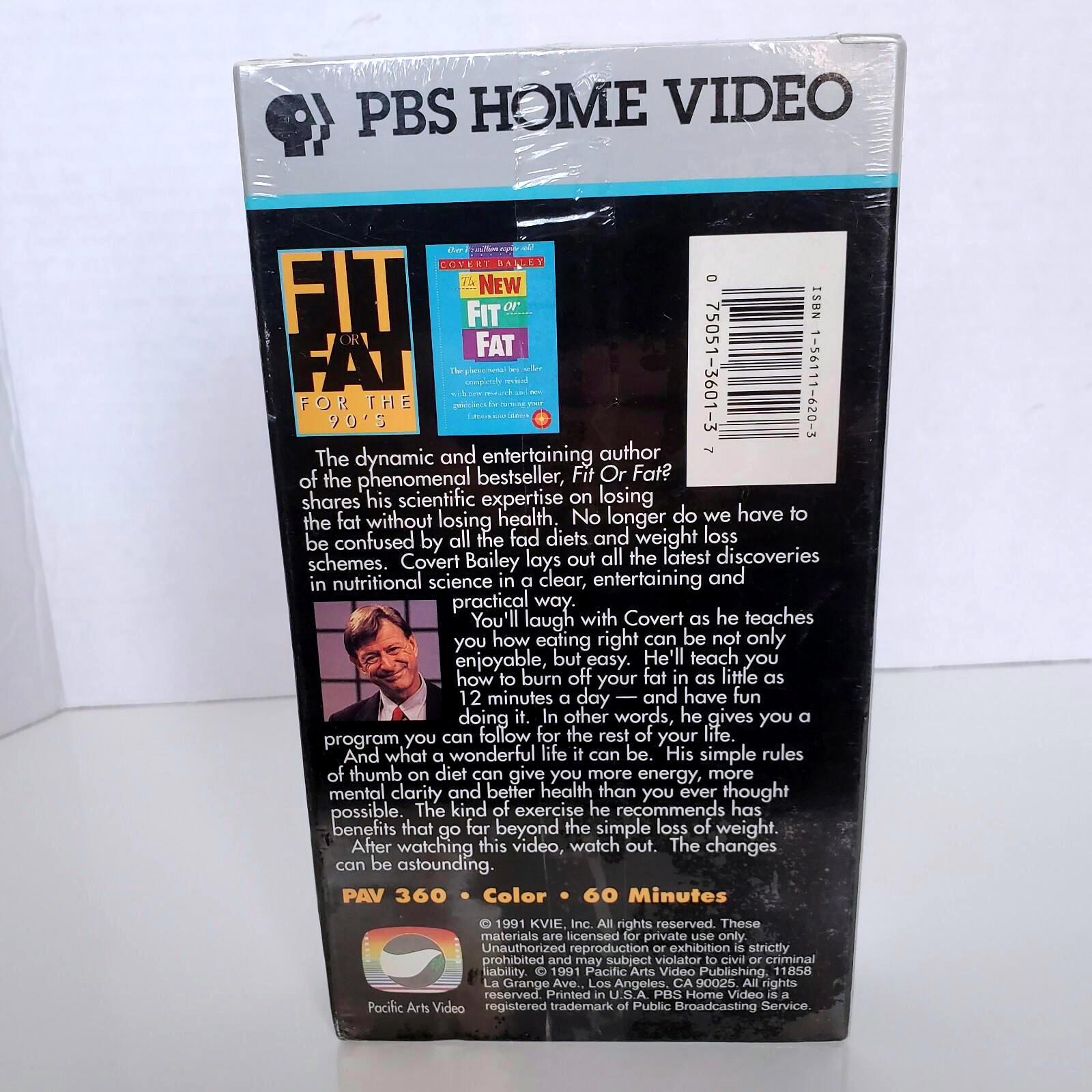 Fit or Fat for the 90s VHS PBS Home Video Fitness Expert Covert Bailey ...