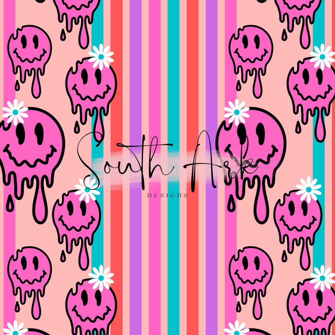 Retro Pink Smiles Gender Neutral Seamless File *digital Download* - Etsy