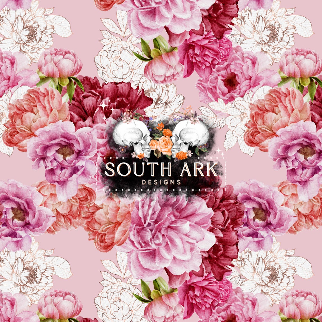 Pink Floral Seamless File digital Download - Etsy
