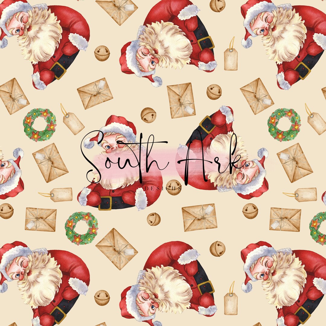 Classic Santa Seamless File digital Download - Etsy