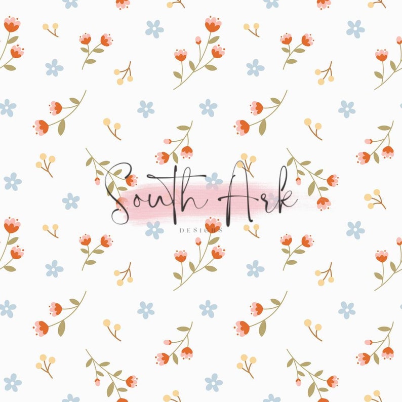 Dainty Floral Simple Spring Seamless File digital Download - Etsy