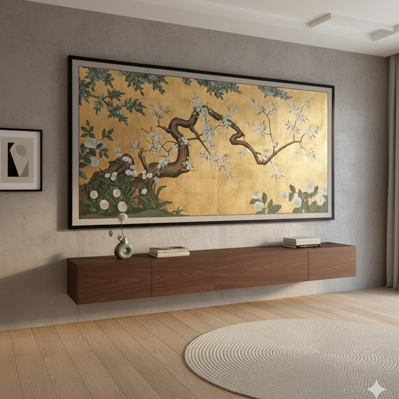 Gold Leaf Chinoiserie Art - Etsy