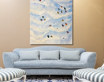 The Beach Joys Ocean Surfing Art Hand Painted Extra Large Heavy ...