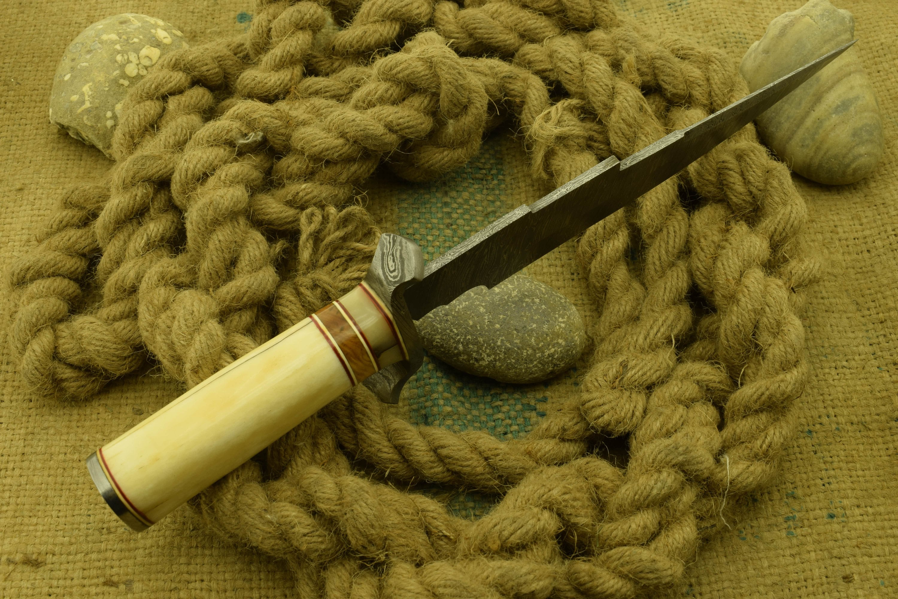 14 Bone Handle Hidden Tang Hunting Knife FI 1028 - Etsy