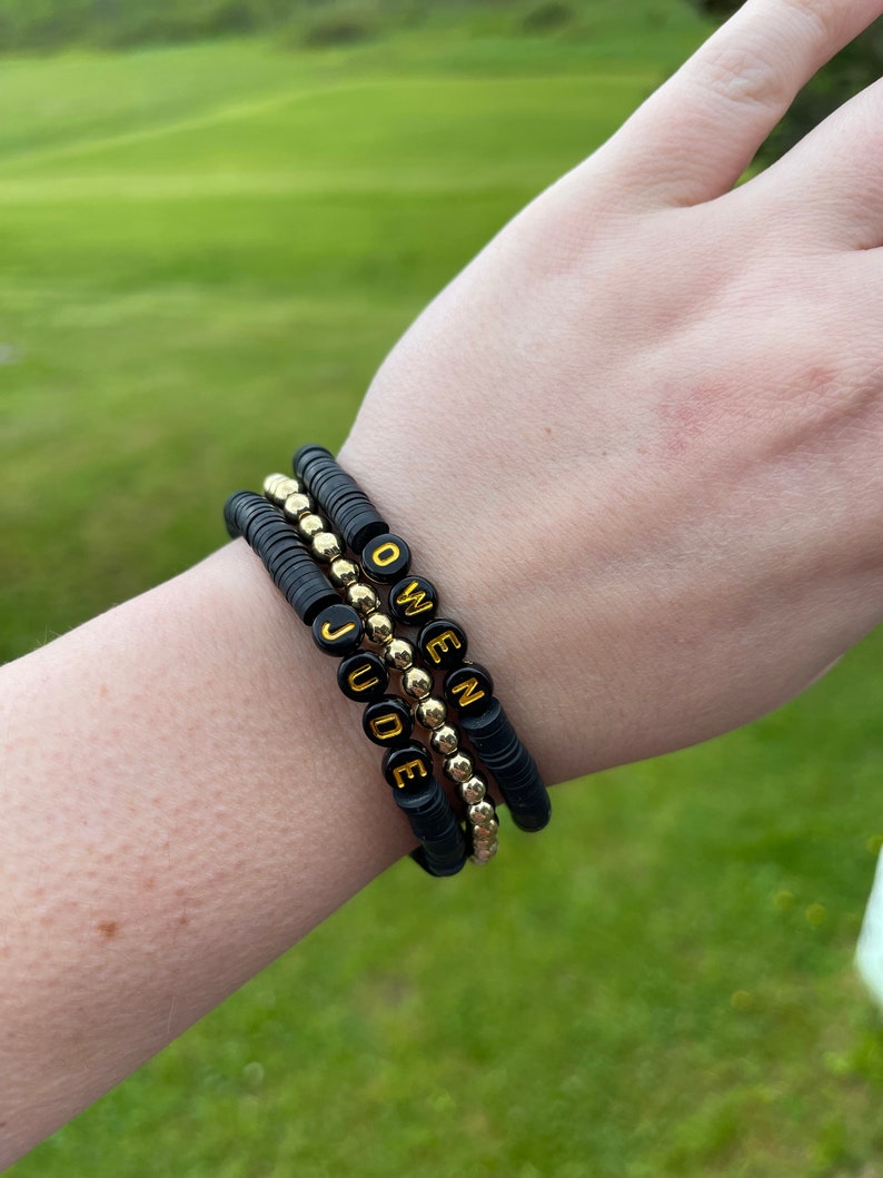 Personalized Name Beaded Bracelet Custom Name Bracelet Etsy