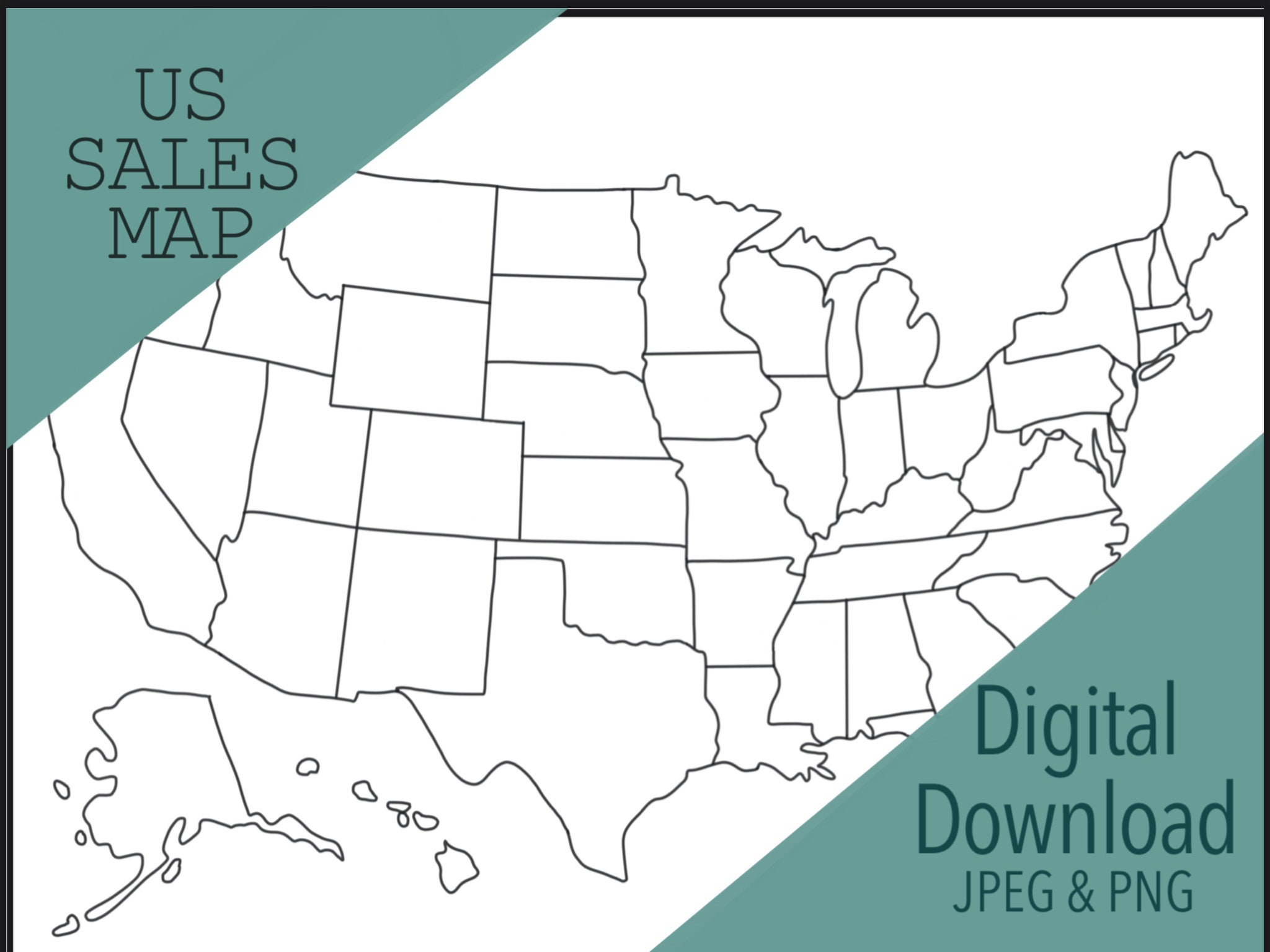 US State Sales Tracker, Digital Download, Color Sheet Tracker ...