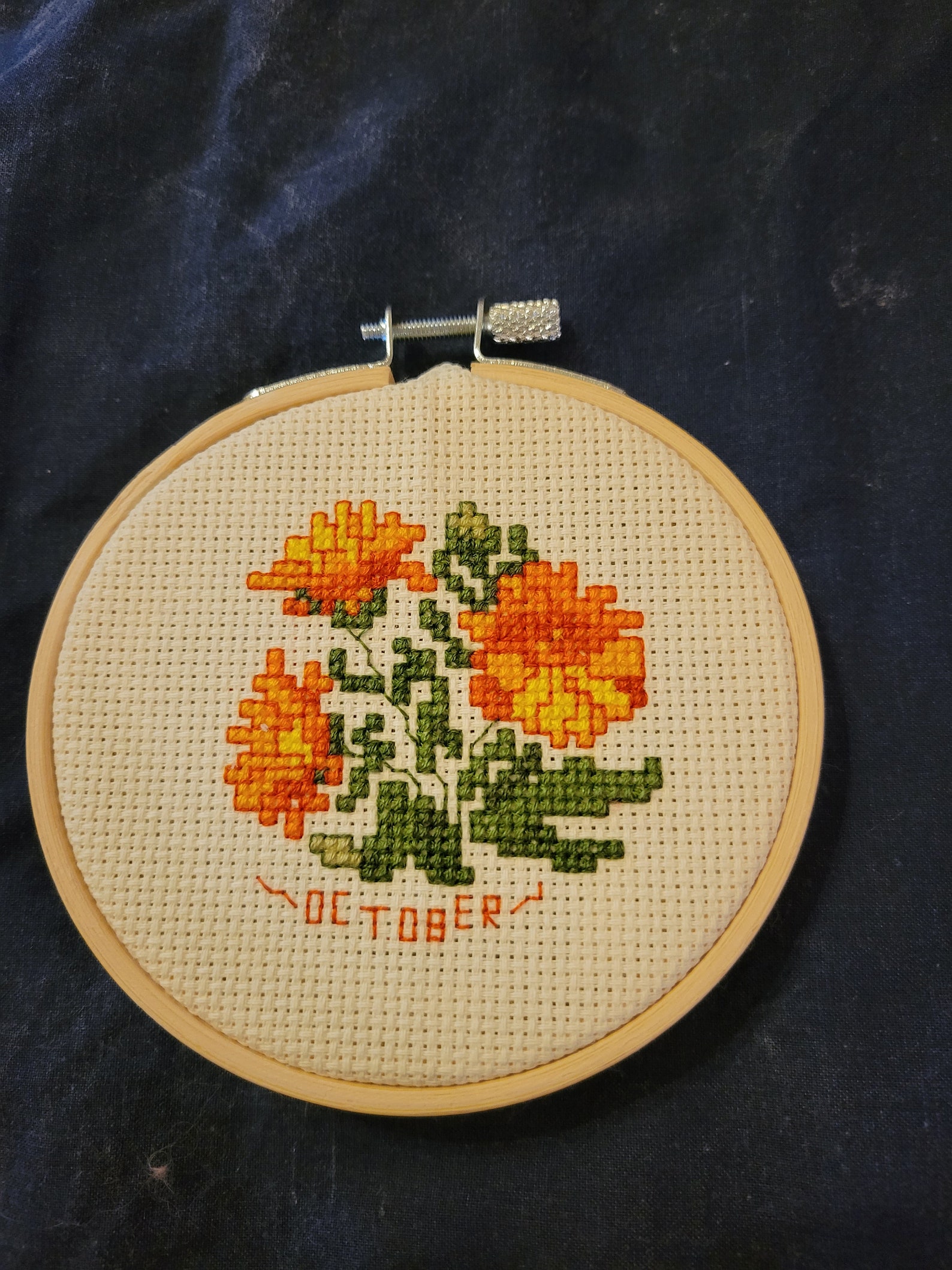 October Birth Month Flower Cross Stitch - Etsy