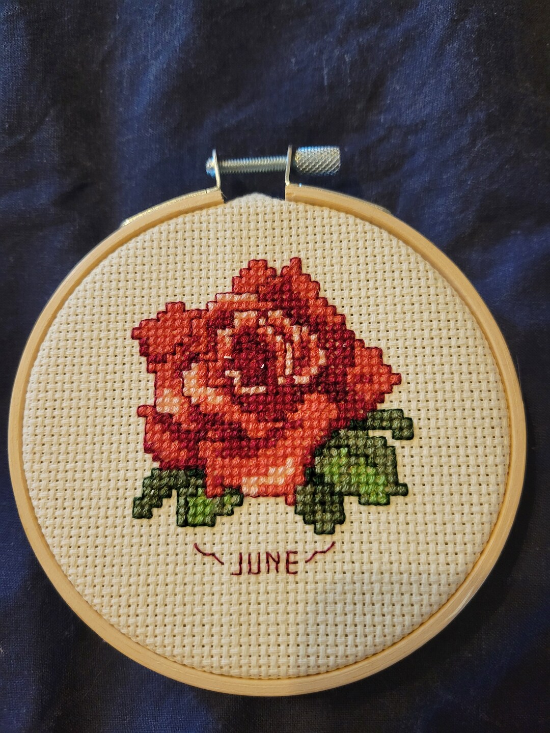 June Birth Month Flower Cross Stitch - Etsy