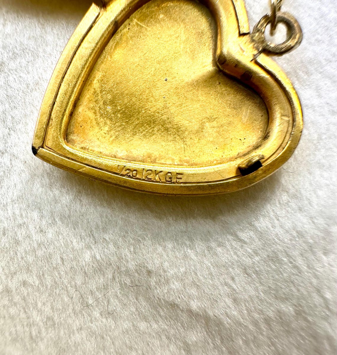 Mid-century 12k Gold Filled Heart Locket Dangling From Lapel Stick Pin ...