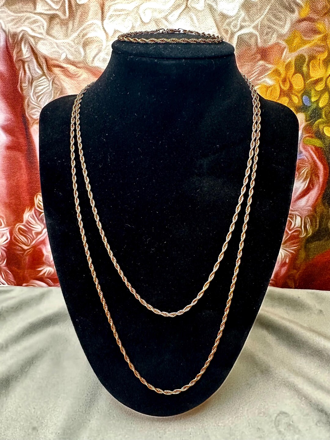 Set of Milor Italian Rope Chain Necklaces + Bracelet: 18" + 21.75" + 7 ...