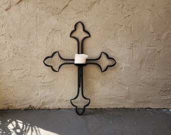 Cross Candle Holder - Etsy