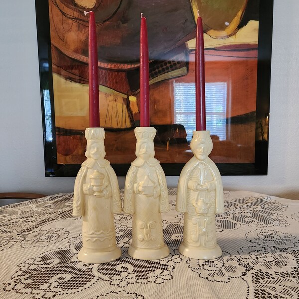 Vintage Three Wise Men Candle Holder - Etsy