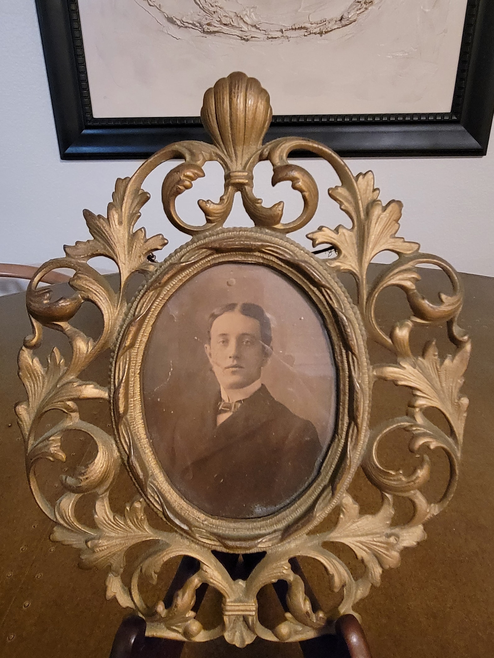 Hanging Antique Oval Frame, Decorative Brass Bronze Photo Frame, Art ...