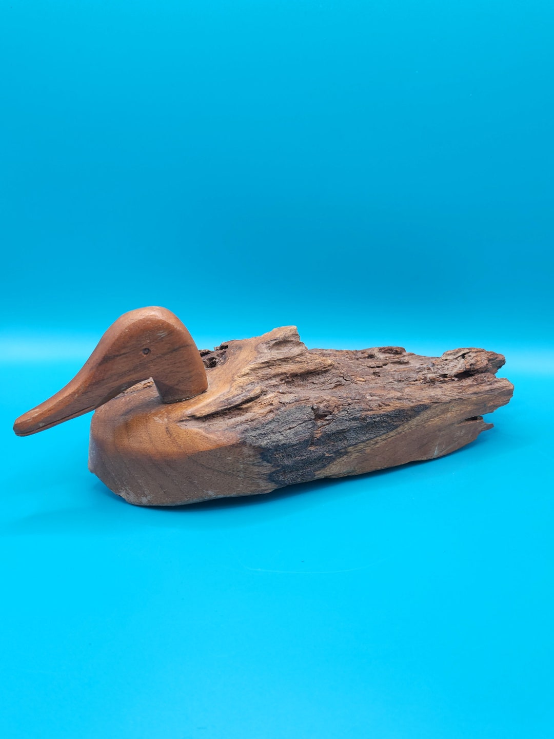 Vintage Hand Carved Driftwood Duck Sculpture Ken Capps USA 1995 - Etsy