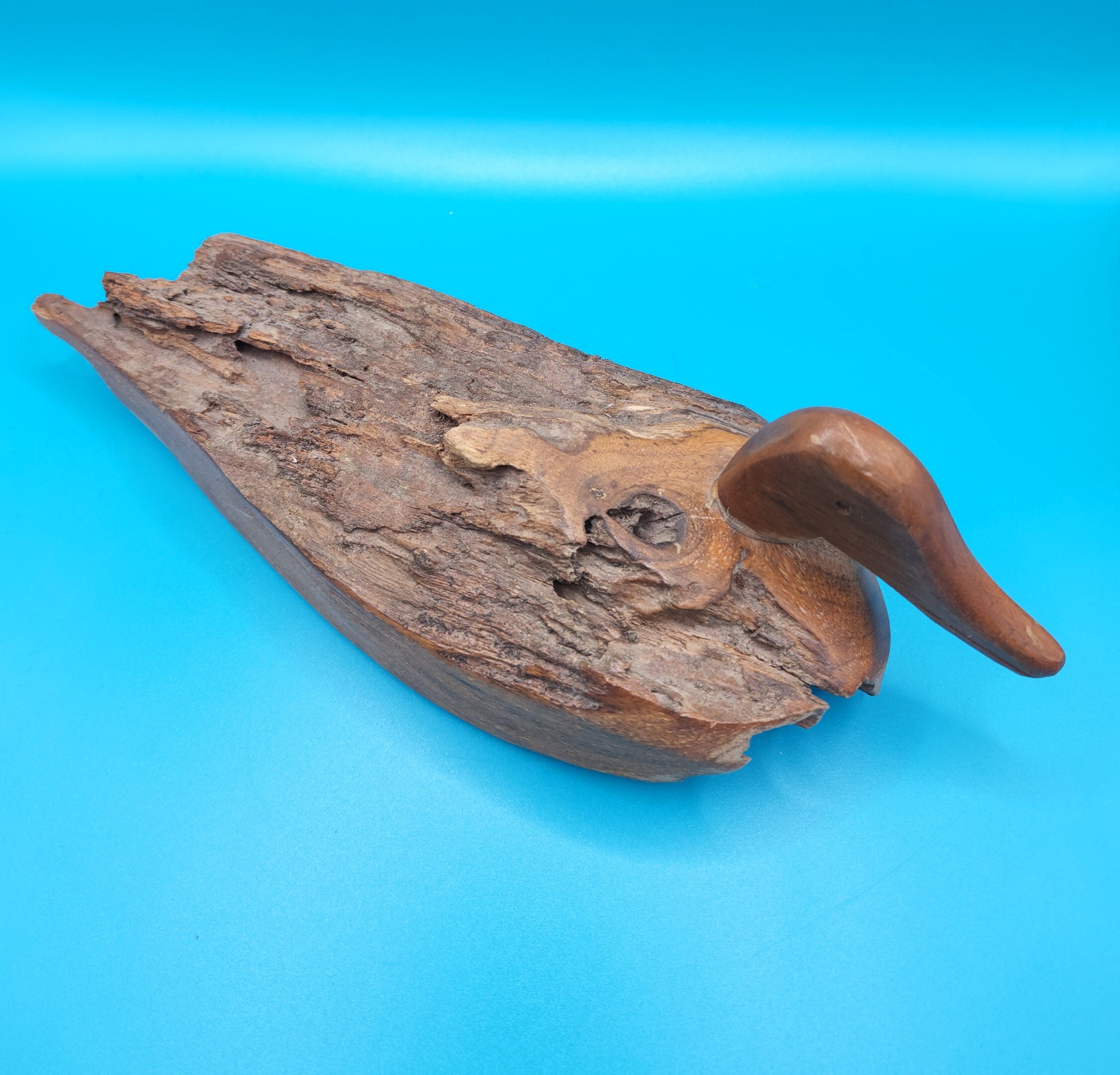 Vintage Hand Carved Driftwood Duck Sculpture Ken Capps USA 1995 - Etsy