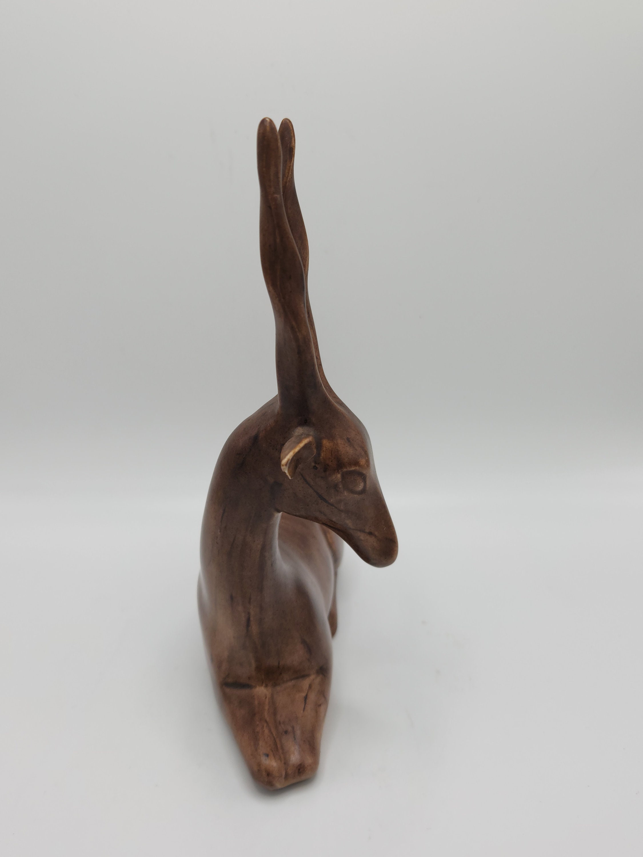 Vintage MCM Antelope Impala Figurine Signed Anne Dickey - Etsy