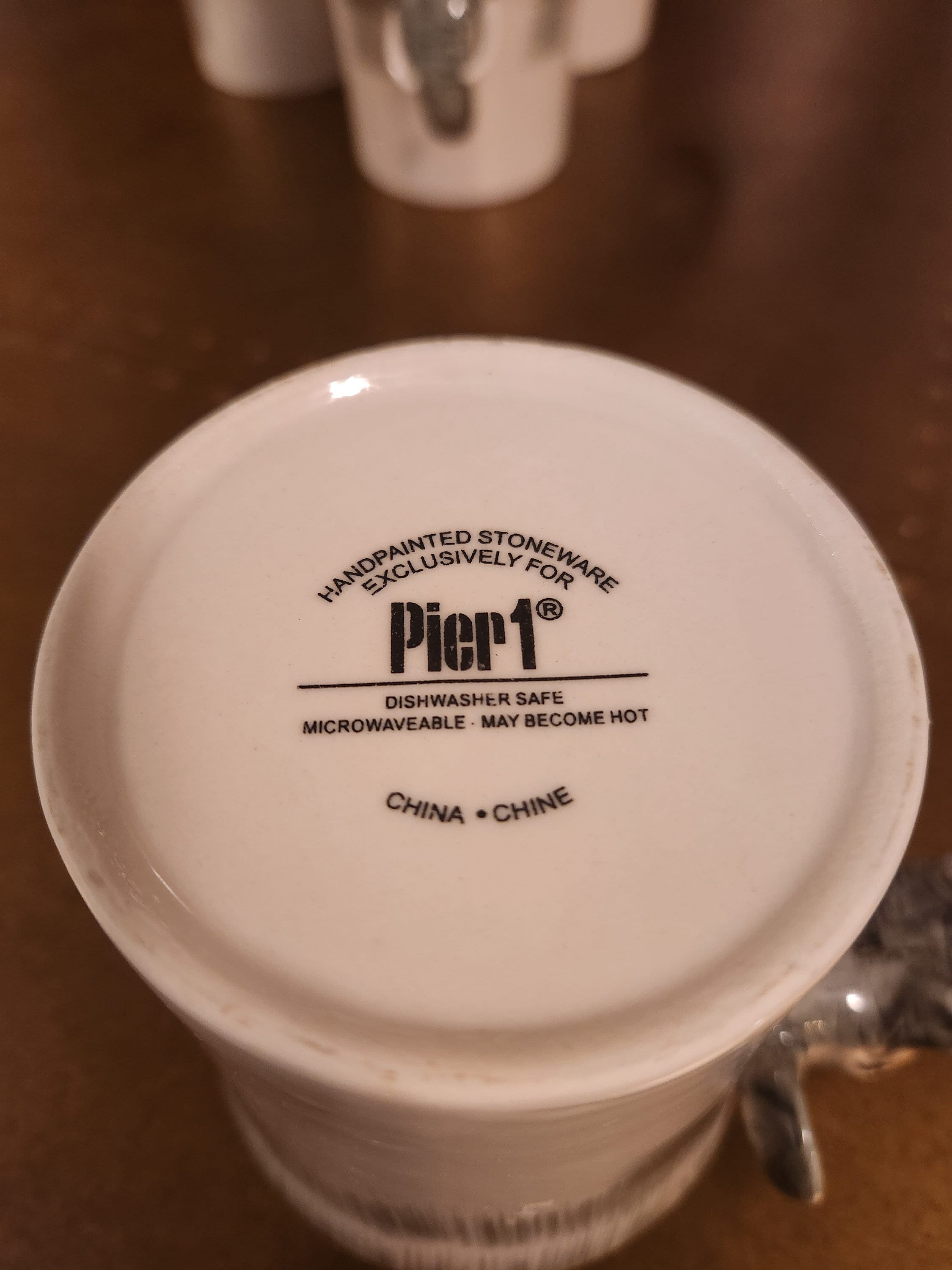 Pier 1 Imports 3D Hand Painted Stoneware Mug Trunk is Handle New Old ...