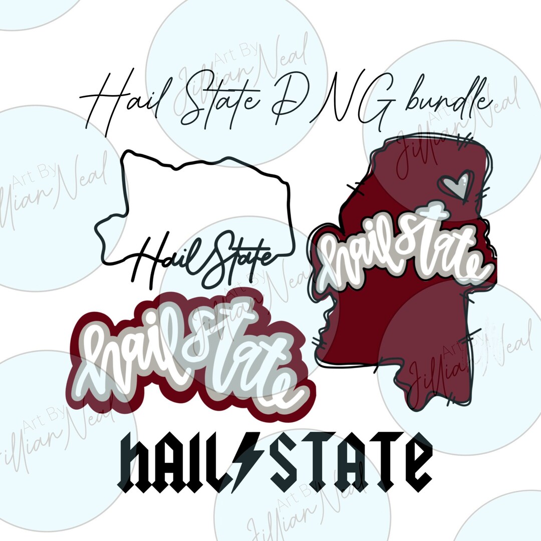 Officially Licensed Hail State PNG Bundle | Mississippi State ...