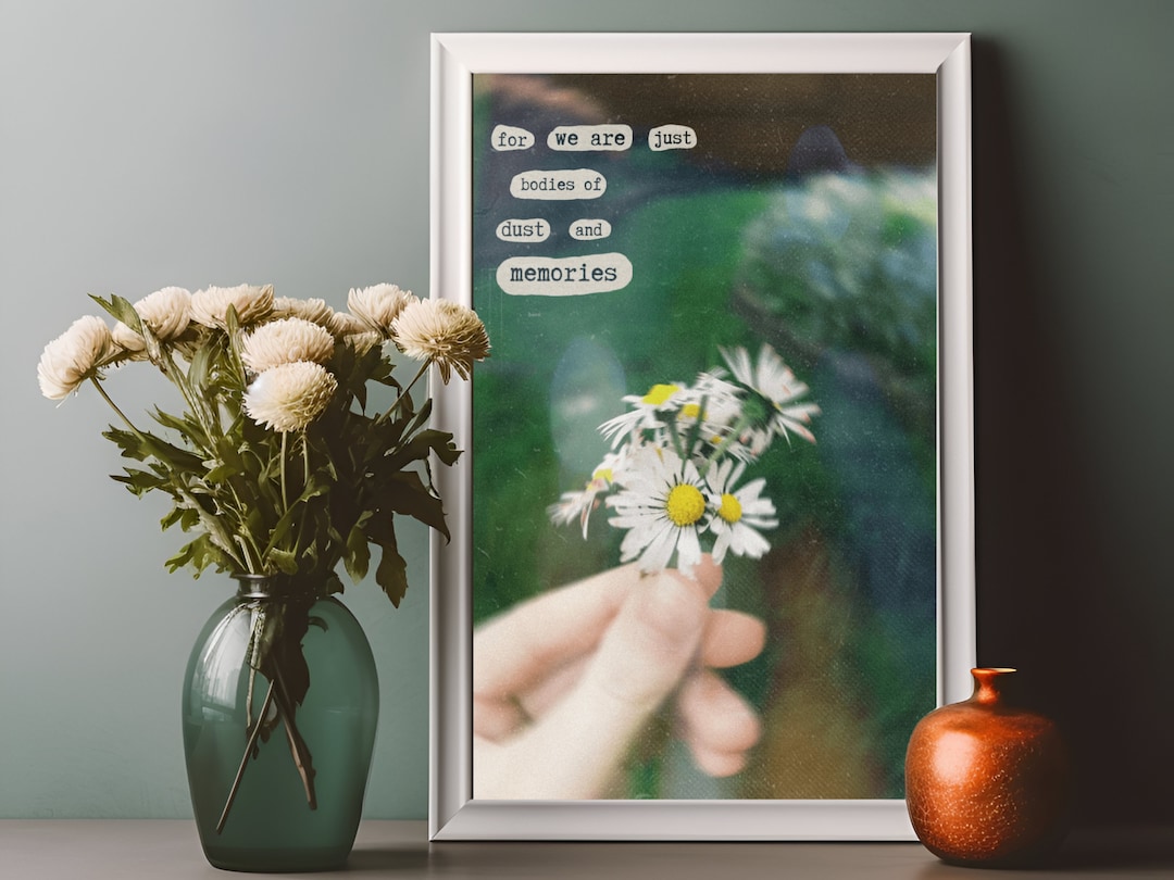 Flower Poetry Printable Art Daisy Home Decor Poem Wall Art Digital ...