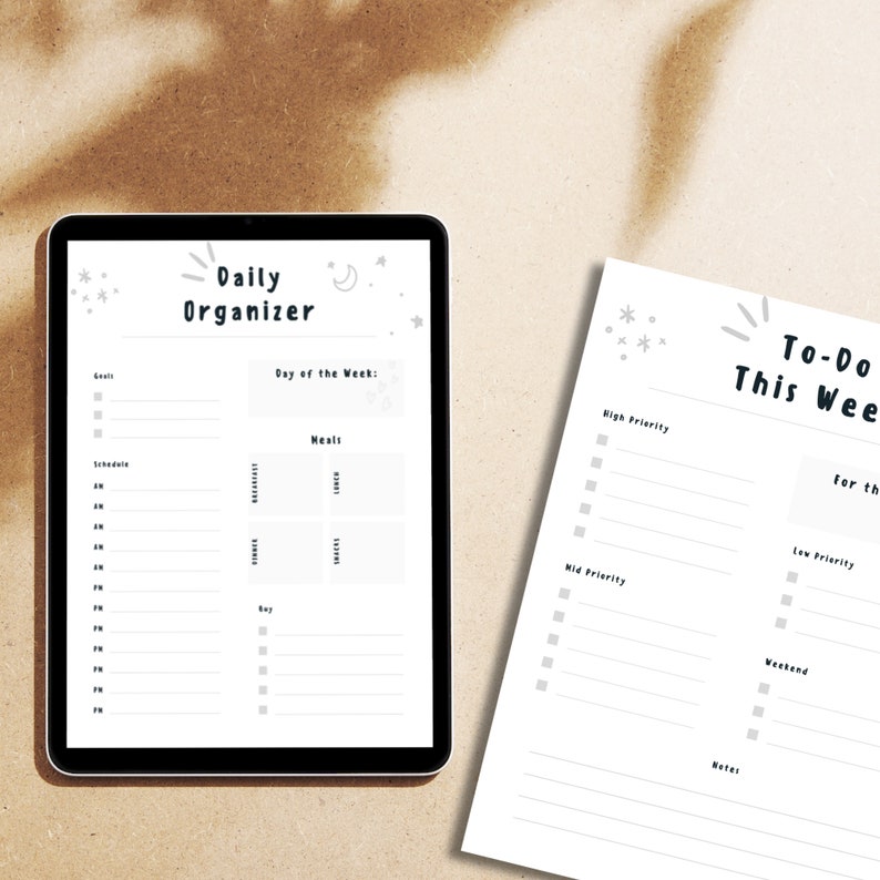 Mini To-do List Bundle - Cute Printable PDF Insert - Daily To-do List ...