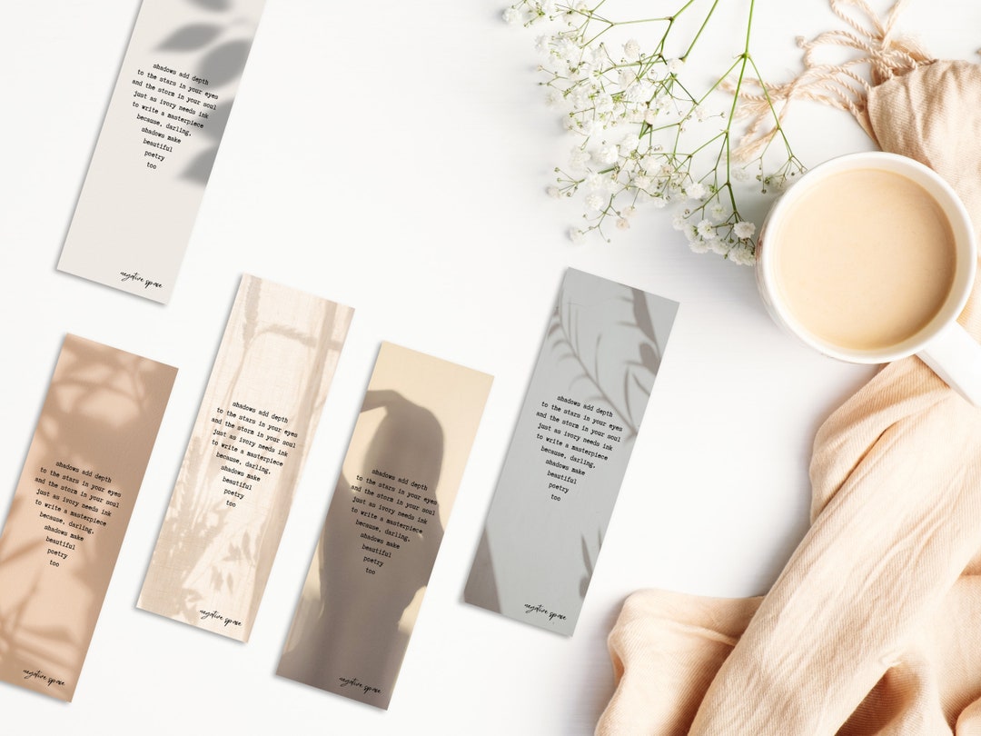 Inspirational Poetry Bookmark Set - Shadows & Light Theme - Printable ...