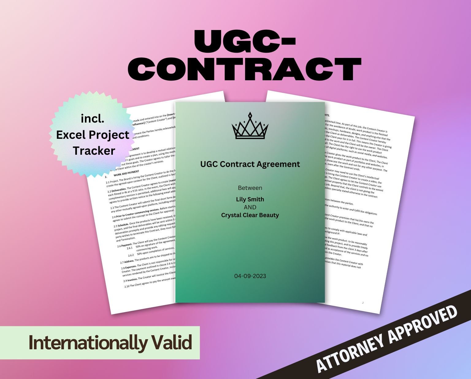UGC Contract Template | UGC Creator | Creator Contract | UGC Portfolio ...