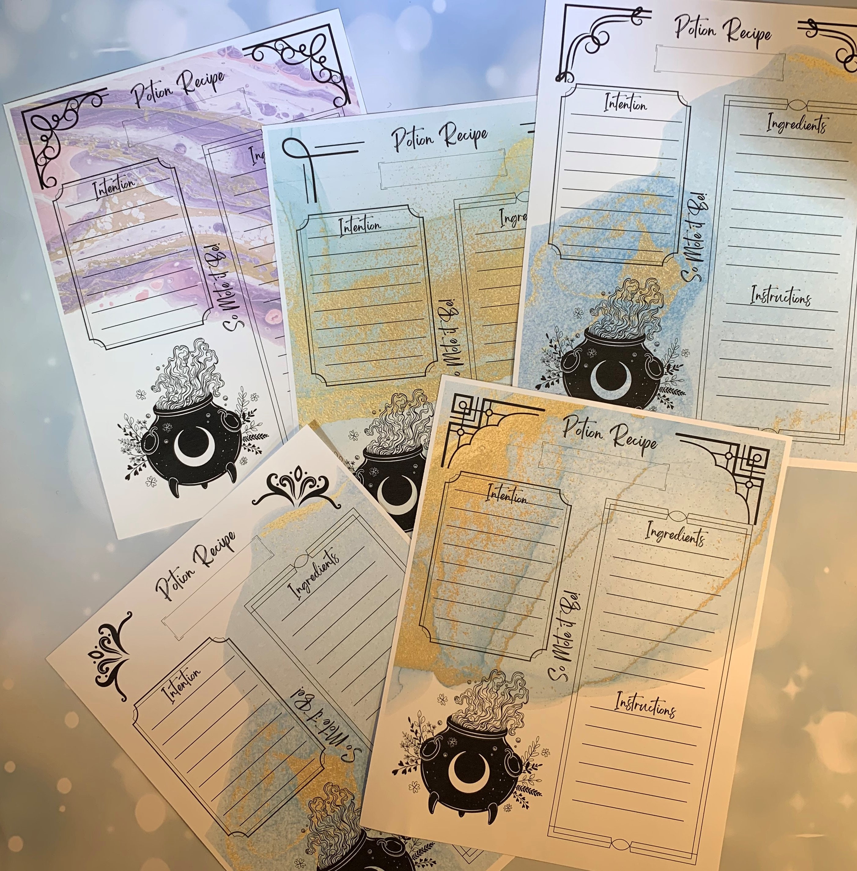 5 Potion Recipe Digital Download Pages for Your Book of Shadows ...
