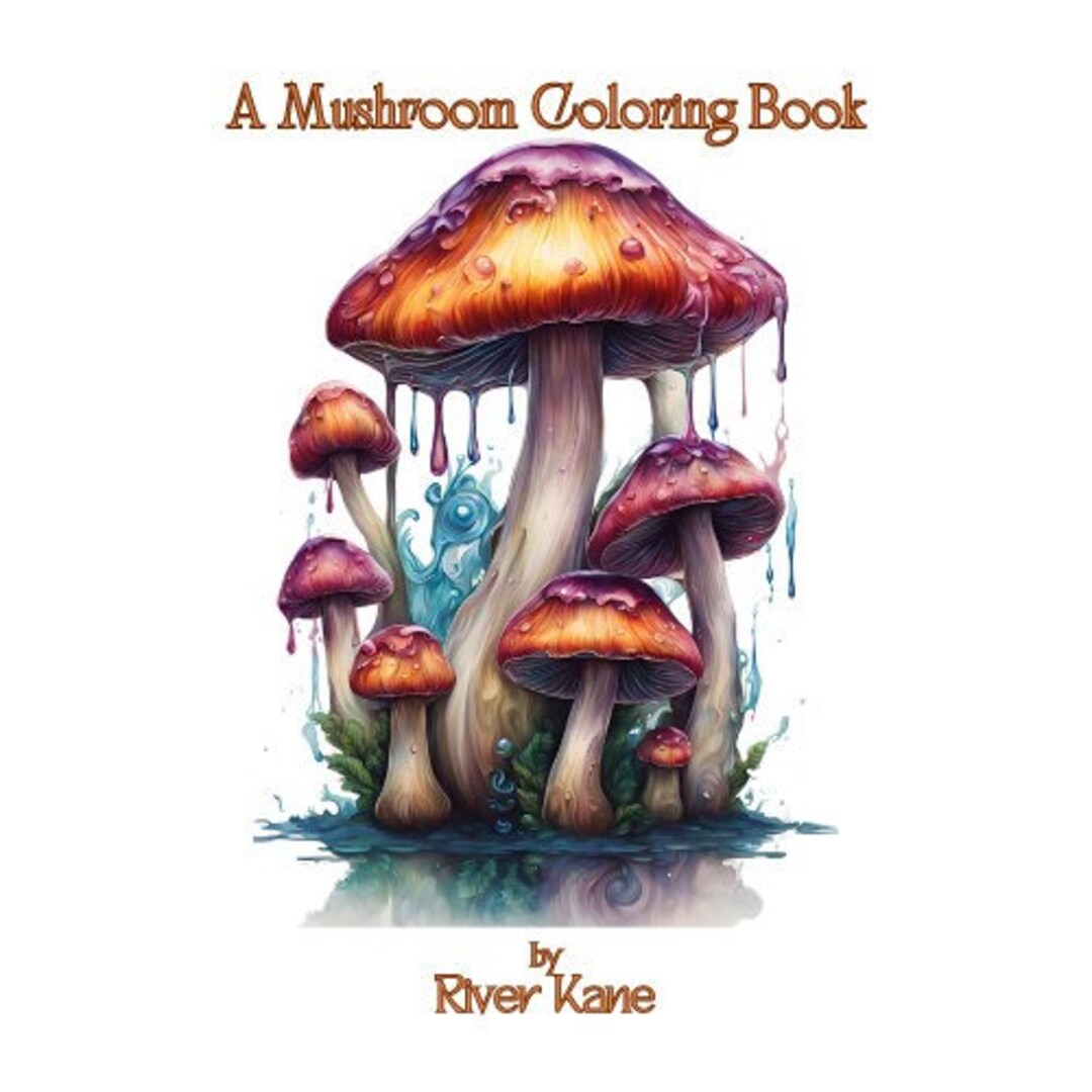 Mushroom Coloring Pages | Digital Download Coloring Pages | Witchy ...