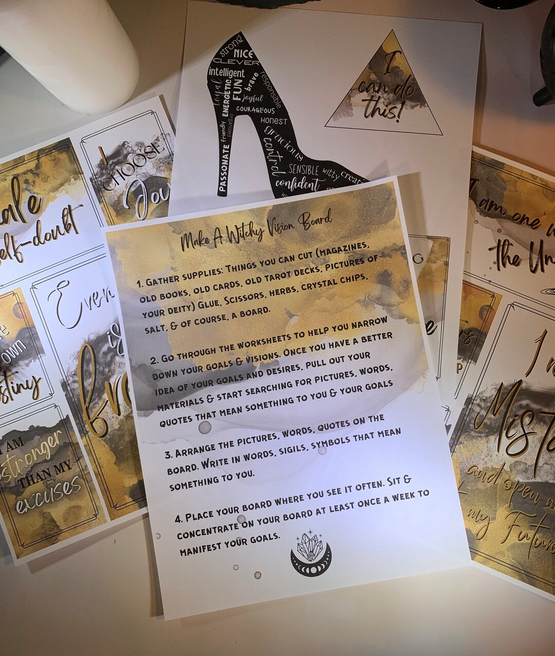 Witchy Vision Board Manifestation Bundle Kit | INSTANT DOWNLOAD Vision ...