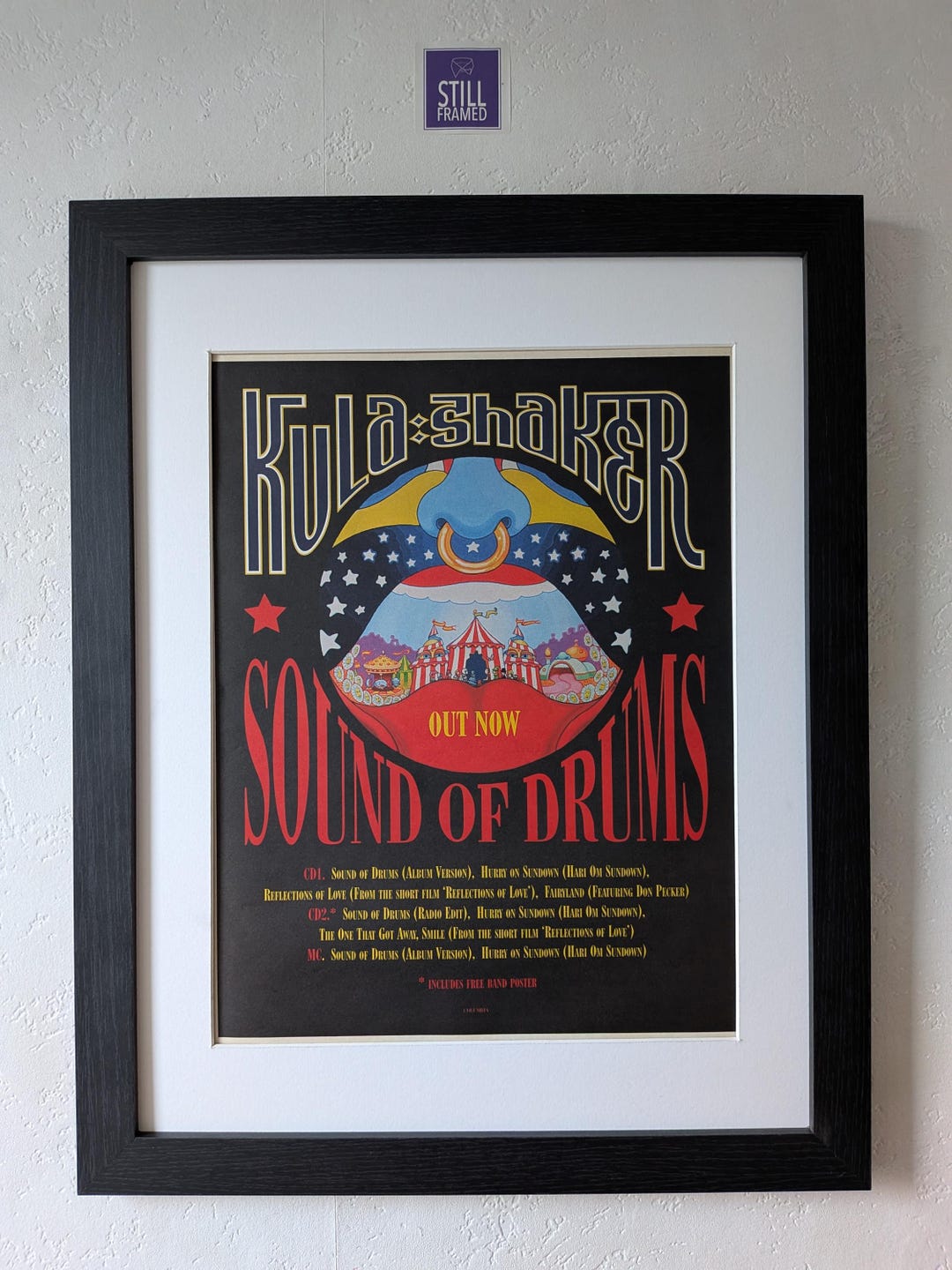 Kula Shaker - Sound of Drums - 1998 - Framed Original Promo Poster - Etsy