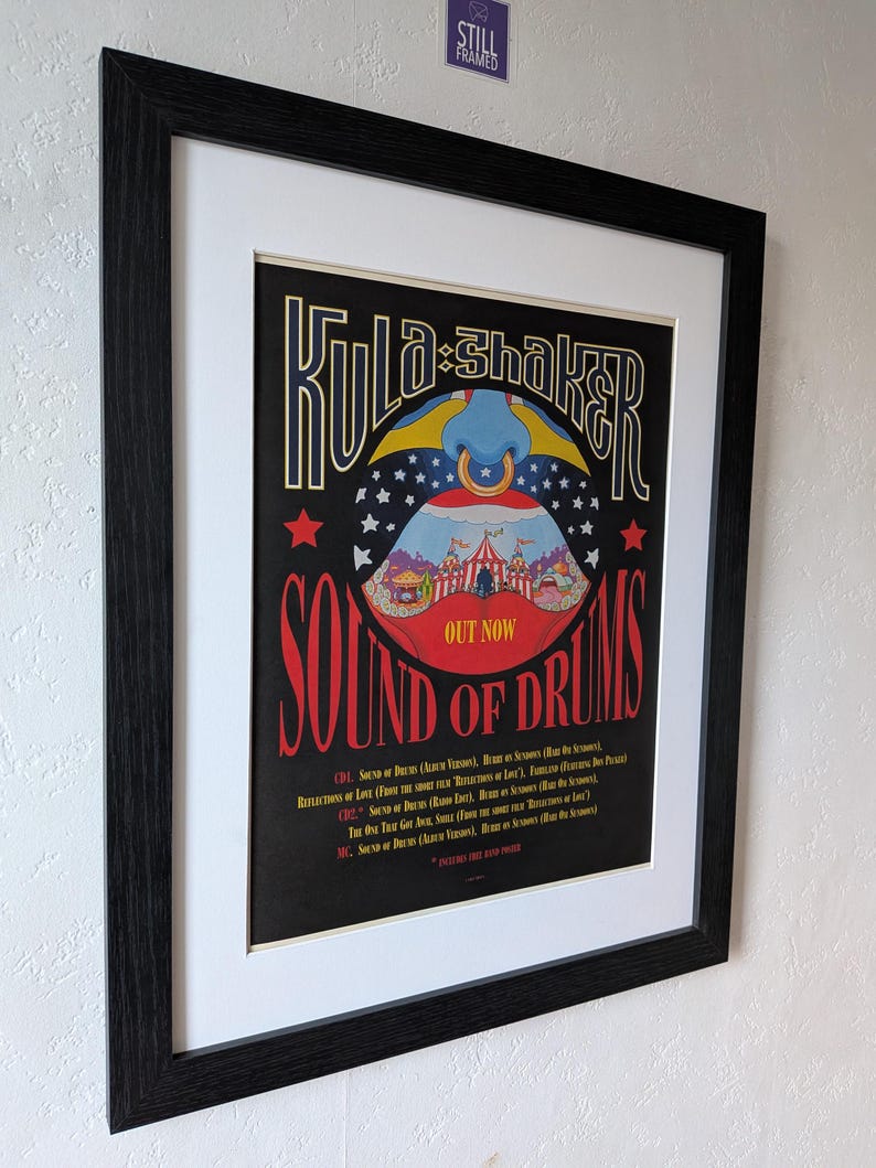 Kula Shaker - Sound of Drums - 1998 - Framed Original Promo Poster - Etsy