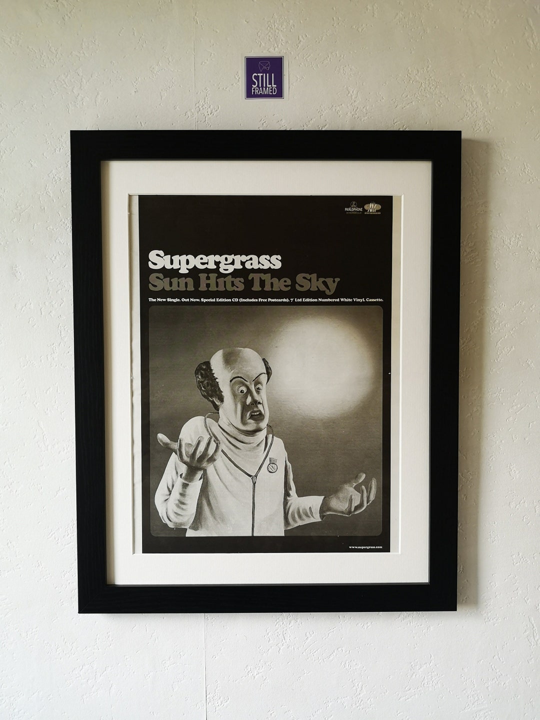 Supergrass - Sun Hits the Sky - 1997 - Framed Original Promo Poster - Etsy