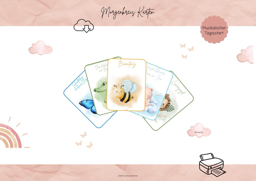 Morning Circle Cards for Children (no Text) – Printable | PDF Download ...