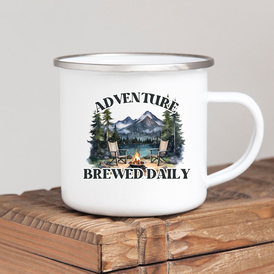 Enamel Campfire Mugs,outdoorsy Mug for Man or Woman,camping Mug,hiking ...
