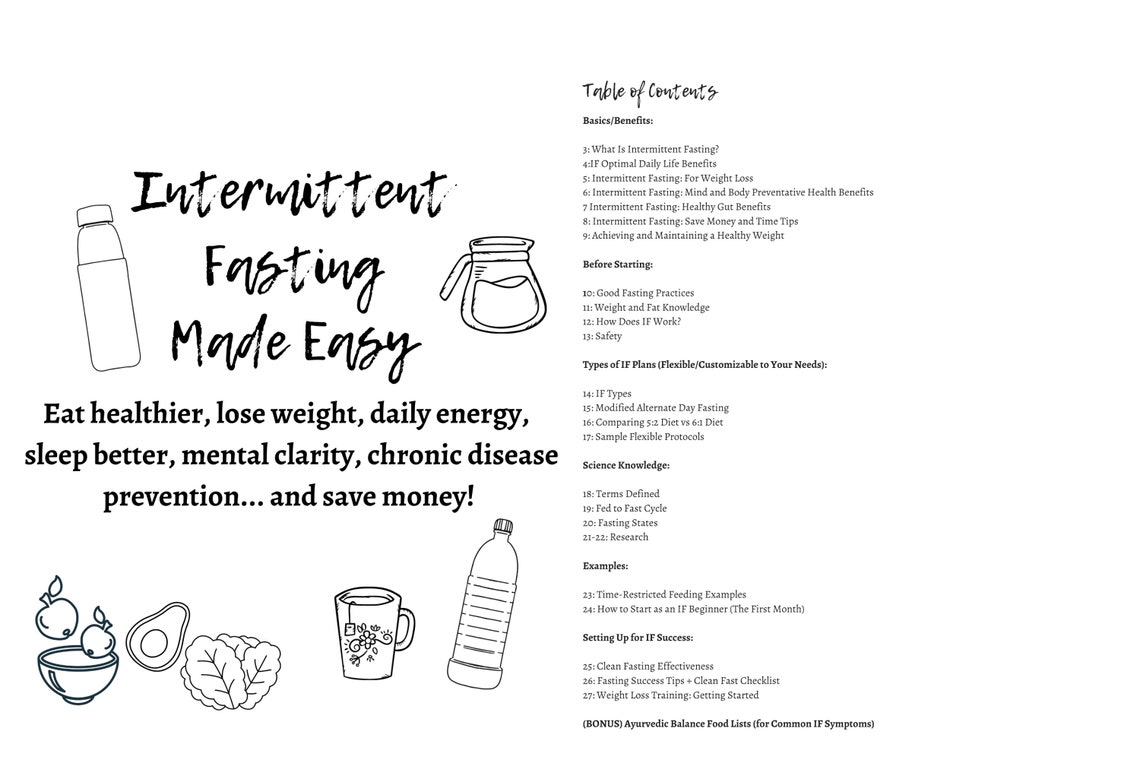 Complete Intermittent Fasting Made Easy Digital Guide/printable,healthy ...