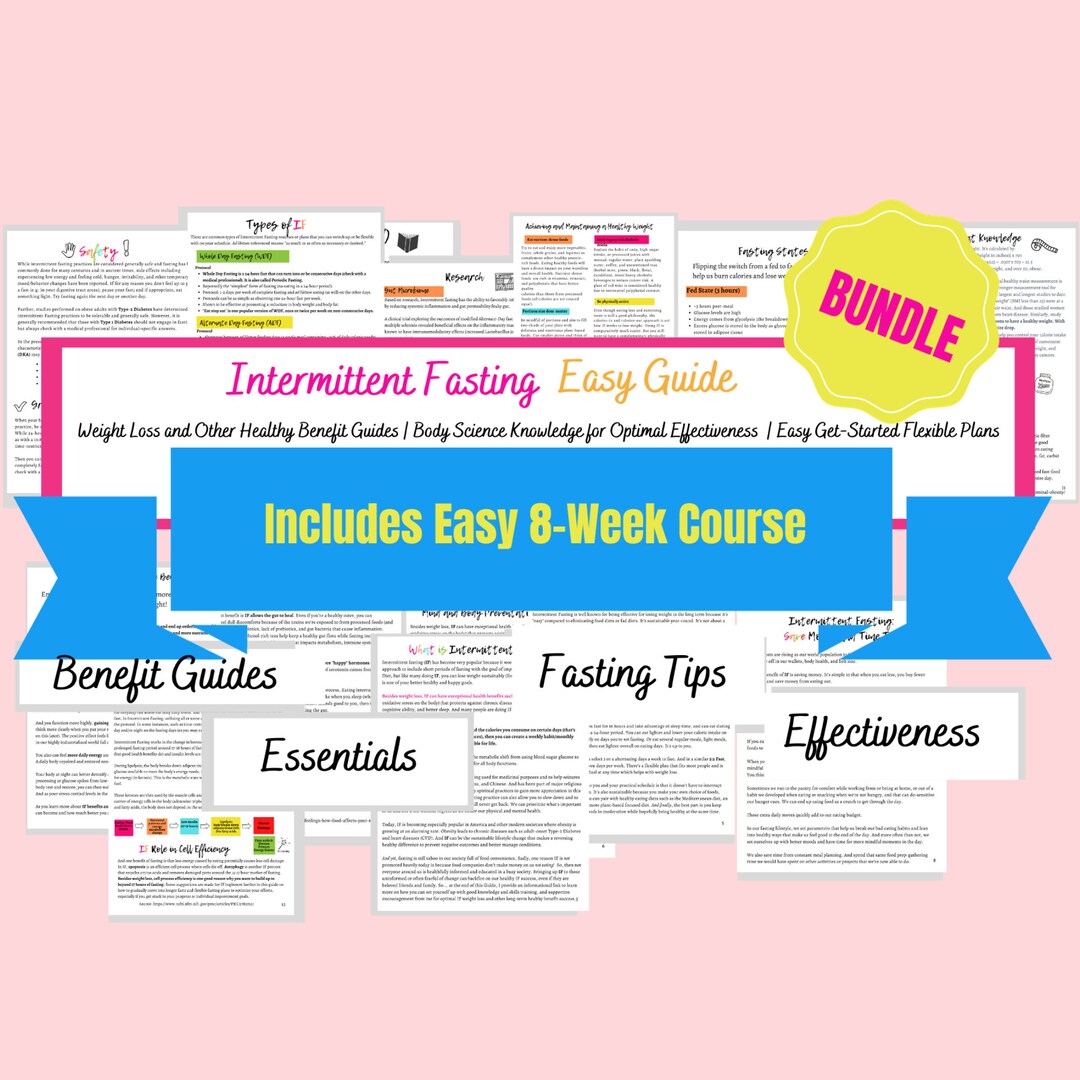 Intermittent Fasting Made Easy BUNDLE, 8-week Guided Course + Digital ...