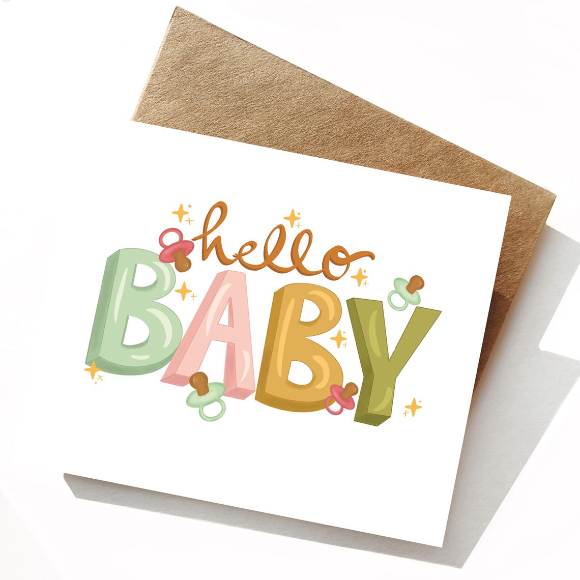 Hello Baby Greeting Card - Etsy