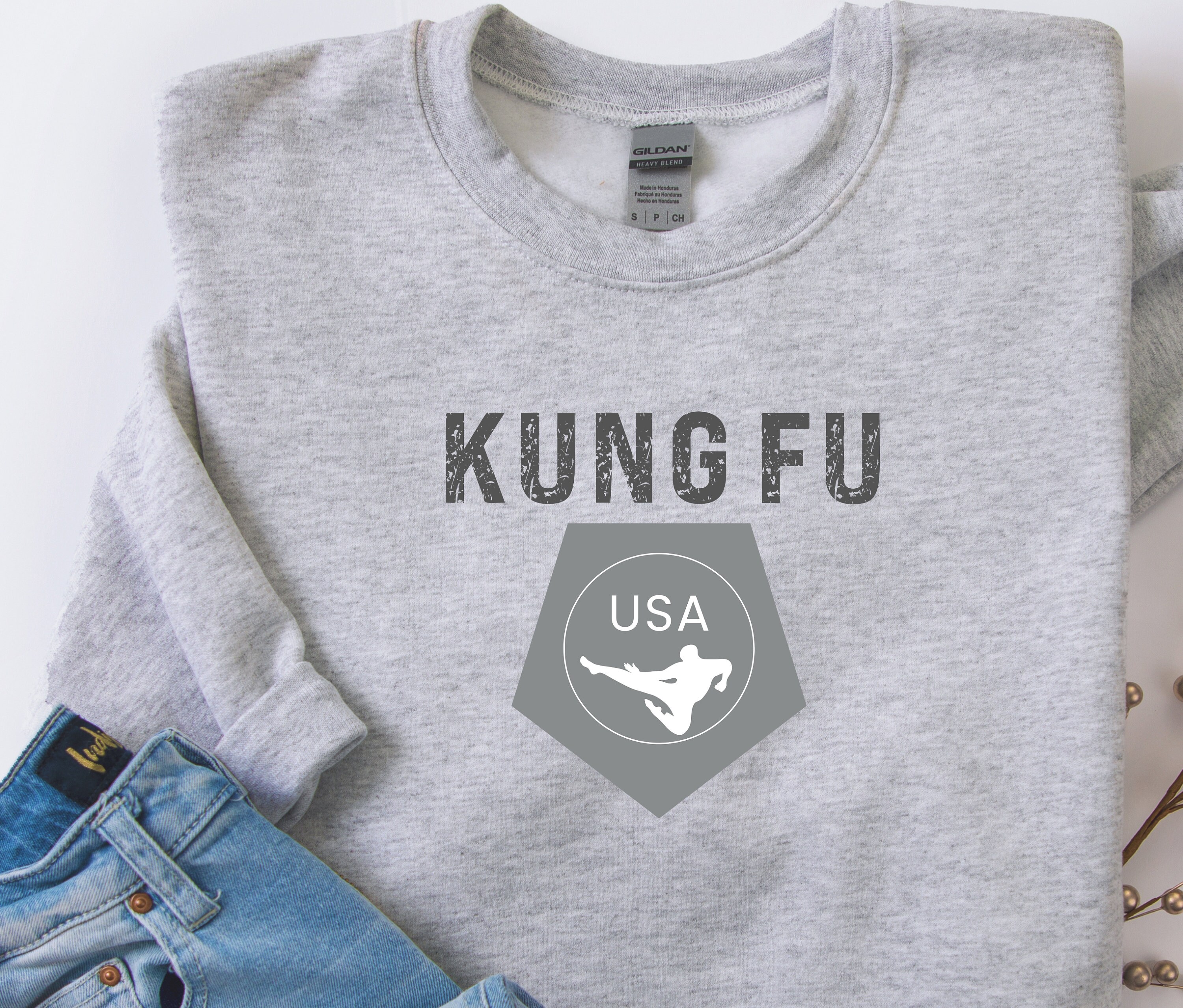 Kung Fu Sweatshirt Kung Fu Tees Men's Kung Fu - Etsy