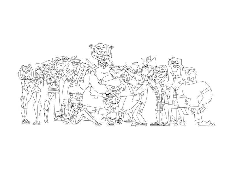 Total Drama Island Coloring Page - Etsy