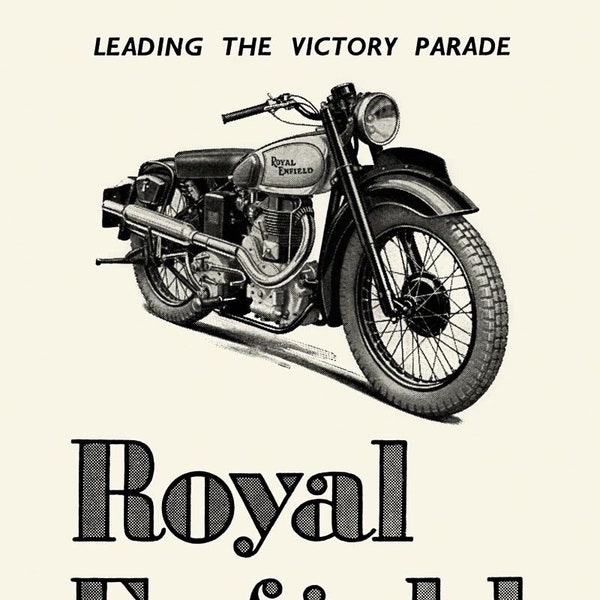 Royal Enfield Motorbike Poster - Etsy