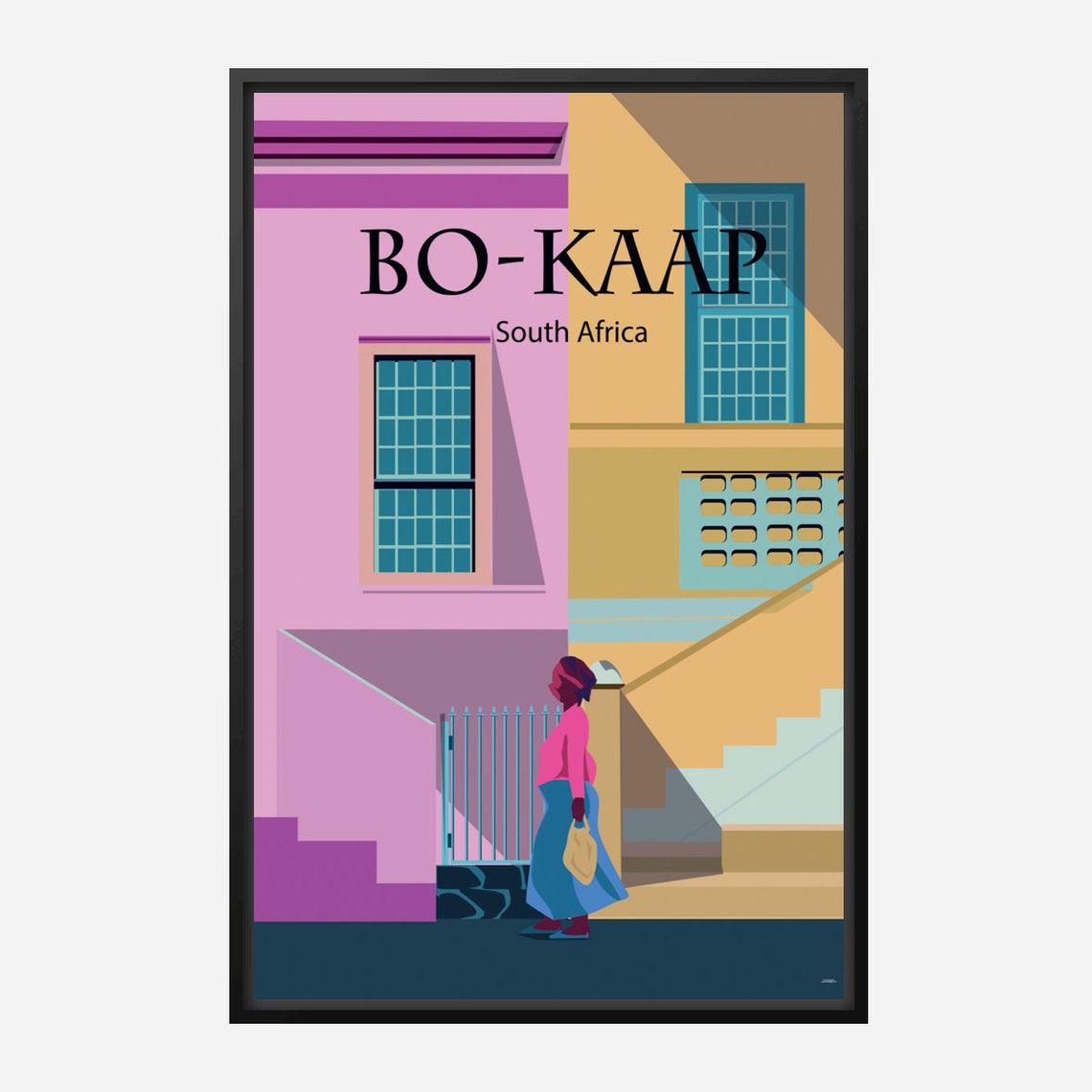 South Africa, Bo-kaap Travel Poster by Arctic Frame as a Digital Image ...