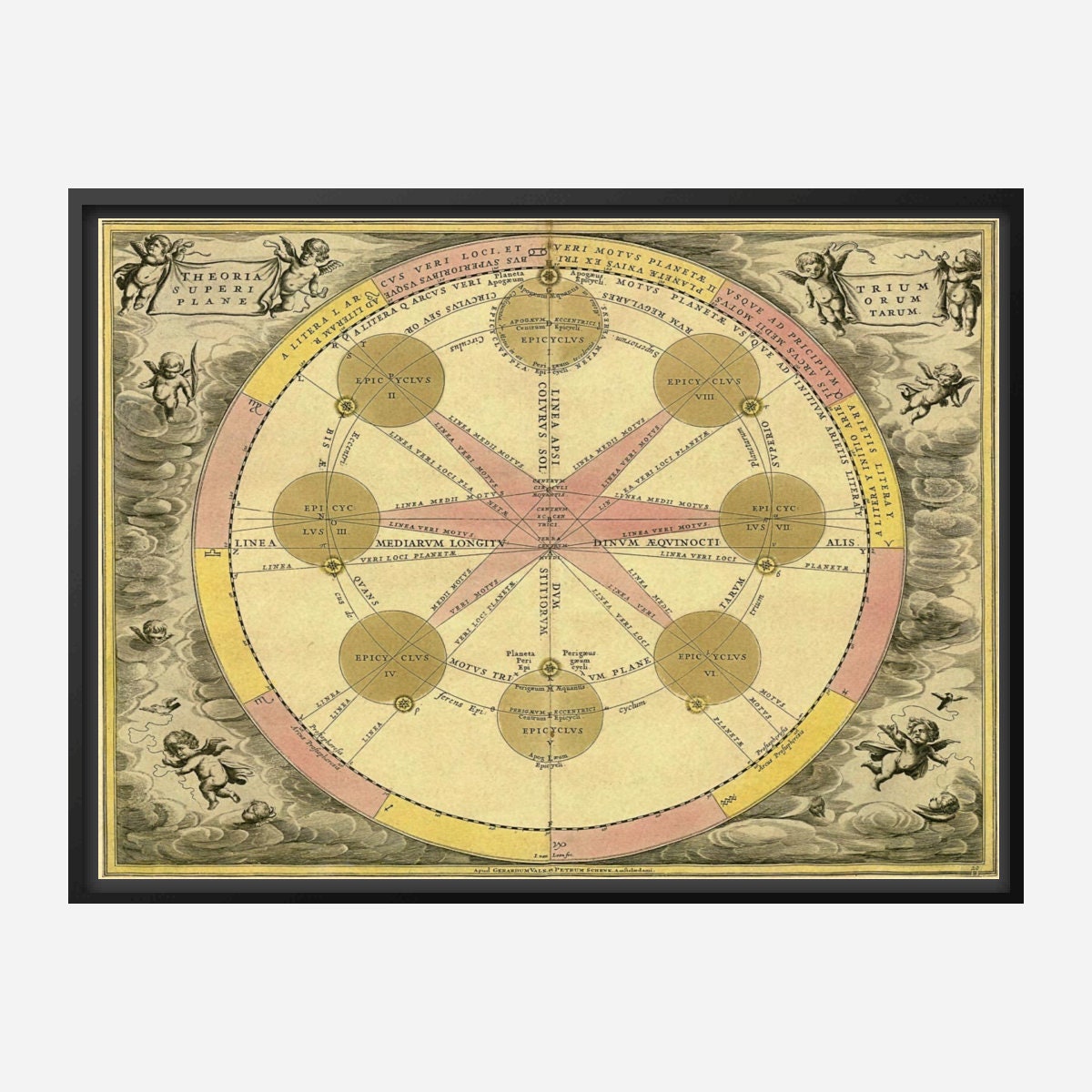 Map of the Heavens Theoria Trium by Andreas Cellarius as a Digital ...