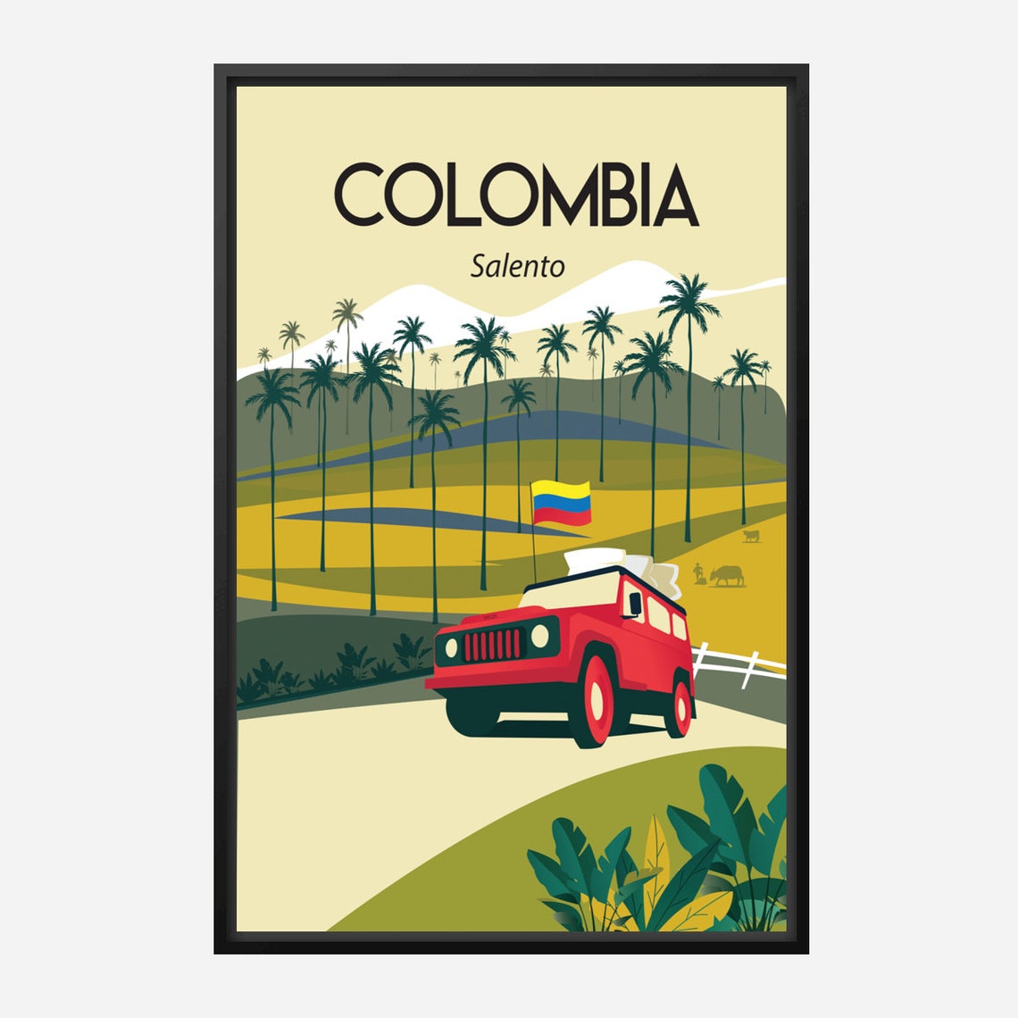 Colombia, Salento Travel Poster by Arctic Frame as a Digital Image ...