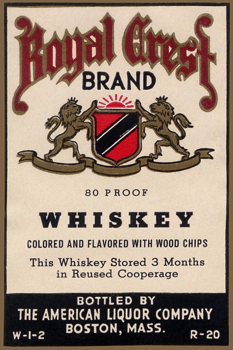Royal Crest Brand Whiskey Vintage Drinks Label Available as a Digital Image Download - Etsy