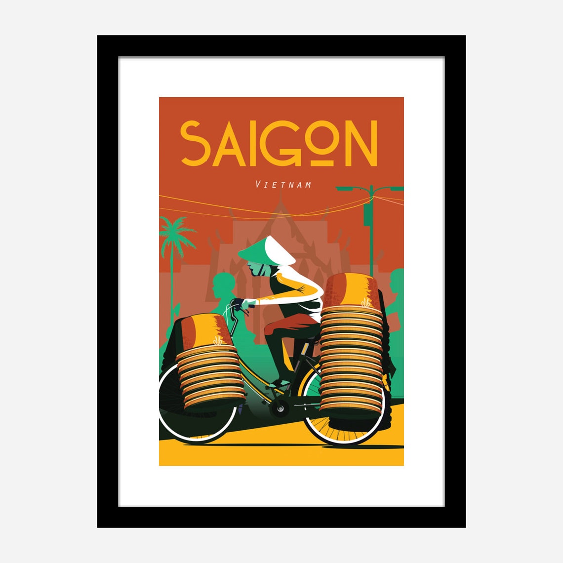 Vietnam, Saigon Travel Poster by Arctic Frame as a Digital Image ...