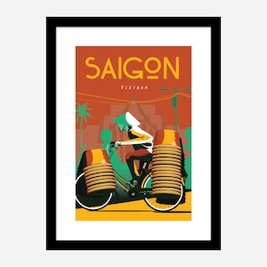 Vietnam, Saigon Travel Poster by Arctic Frame as a Digital Image ...