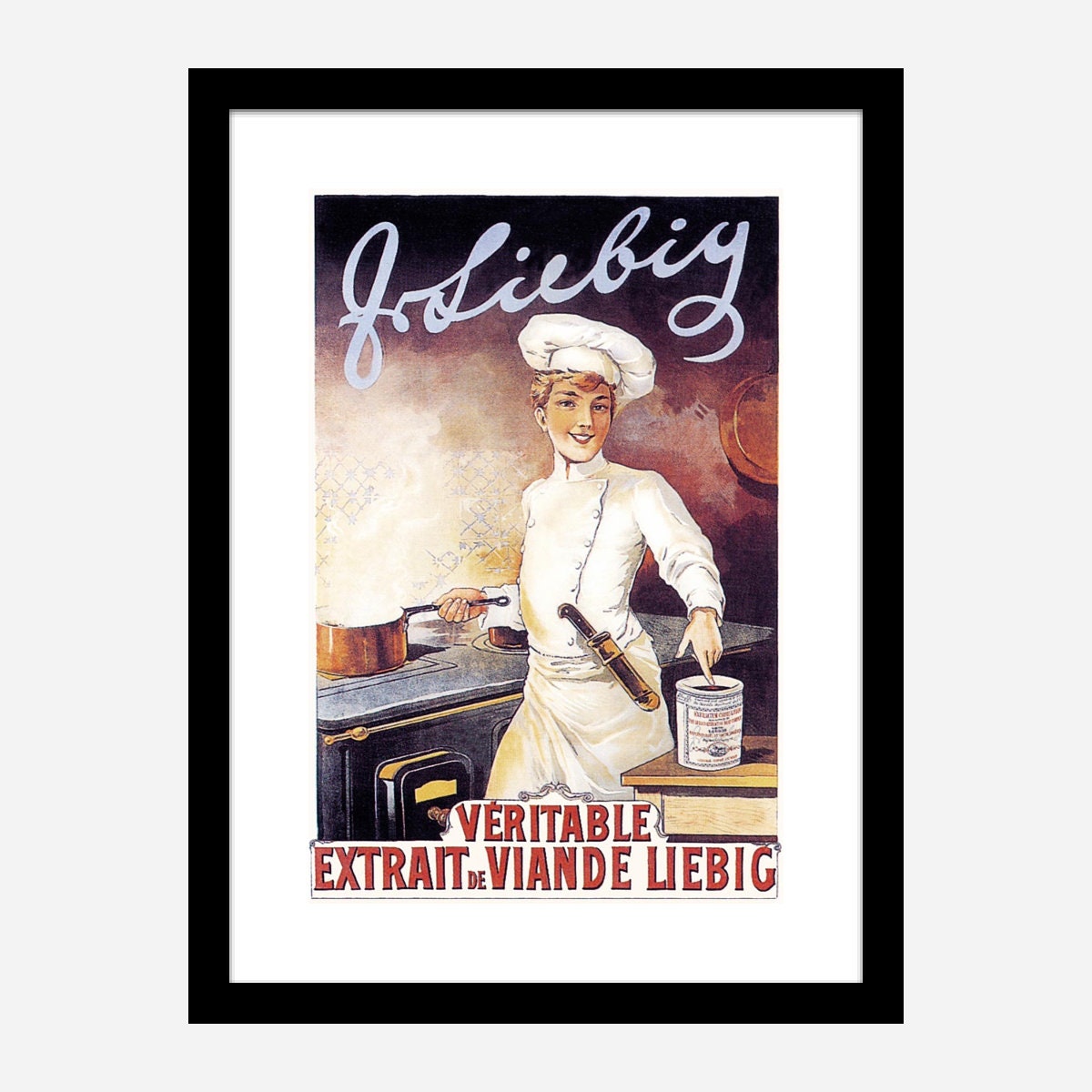 Veritable Extrait De Viande Liebig Vintage French Food Advert as a ...