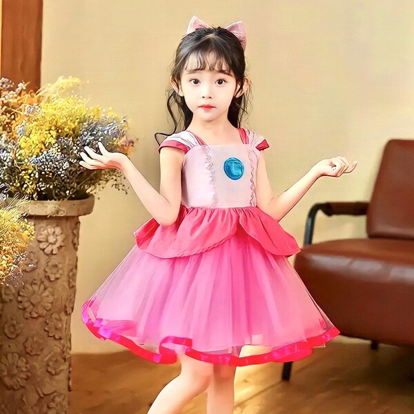 Girls Peach Dress - Etsy